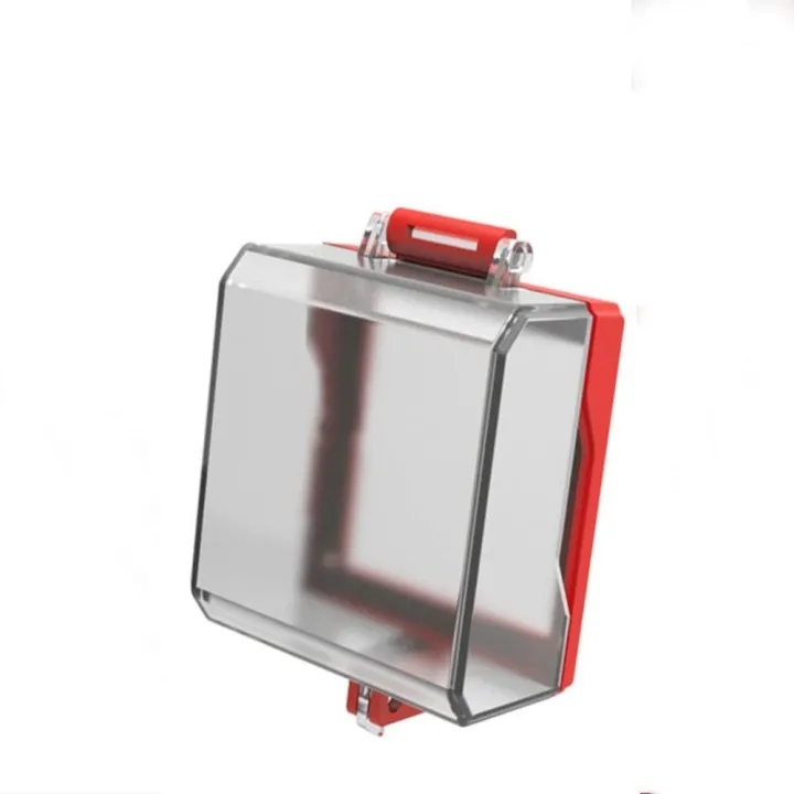 Durable Plastic Transfer Switch Protective Cover Transparent Red ...