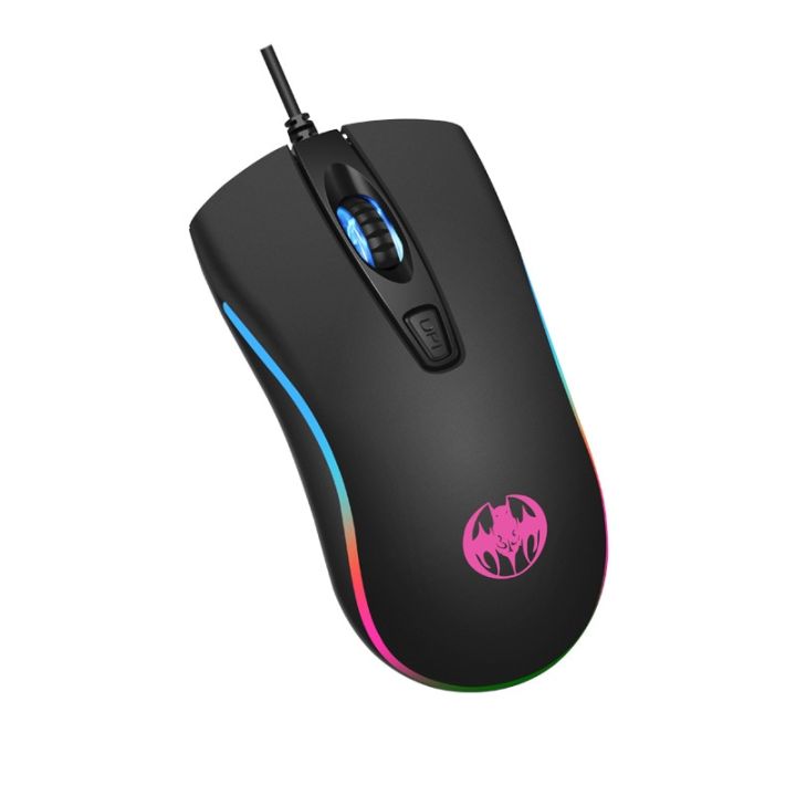 RGB LED Wired Gaming Mouse 2000 DPI 4 buttons mice Ergonomic Computer ...