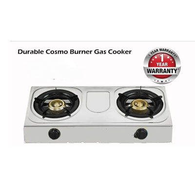 Gas Cooker Double Burner Stainless Steel (SILVER ) Cosmo Burner | Daraz.lk