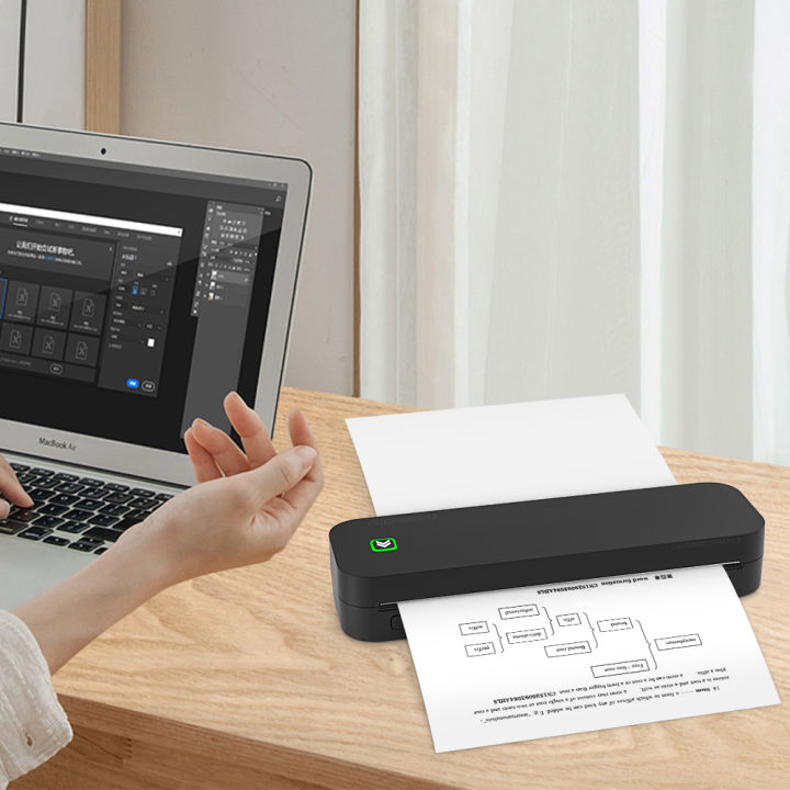 A4 Thermal Printer No Ink Printing Document File Bluetooth Wireless ...
