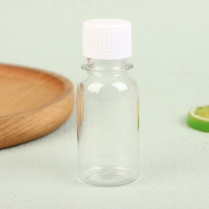 【New Arrivals】5Pcs 60ML Small Plastic Bottles Ginger Shot Bottles With ...