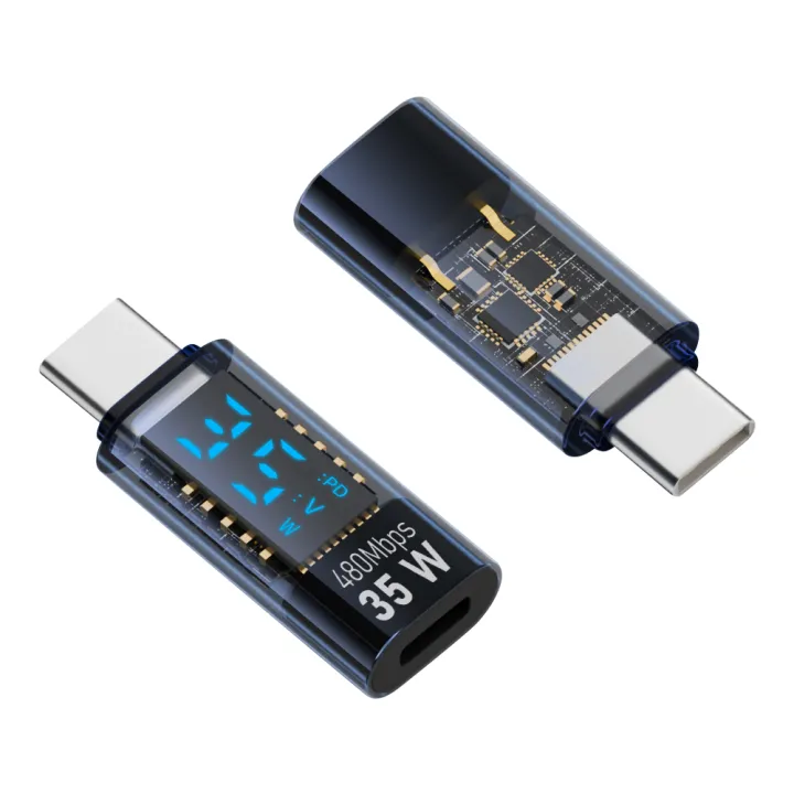 Type C Power Meter Tester PD140W LED Display USB C Adapter USB4.0 ...
