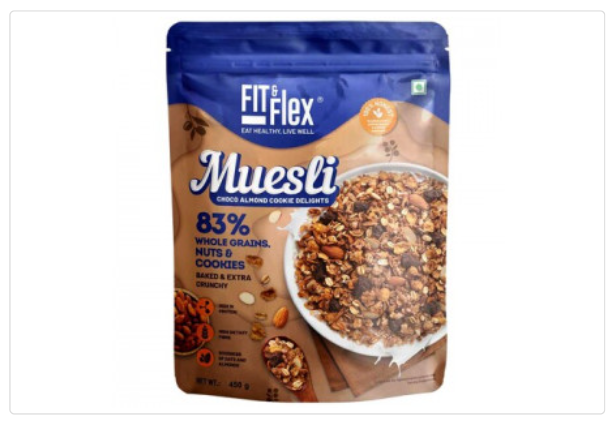 Breakfast Meal - Fit & Flex Muesli Choco Almond Cookie Delights 450g ...