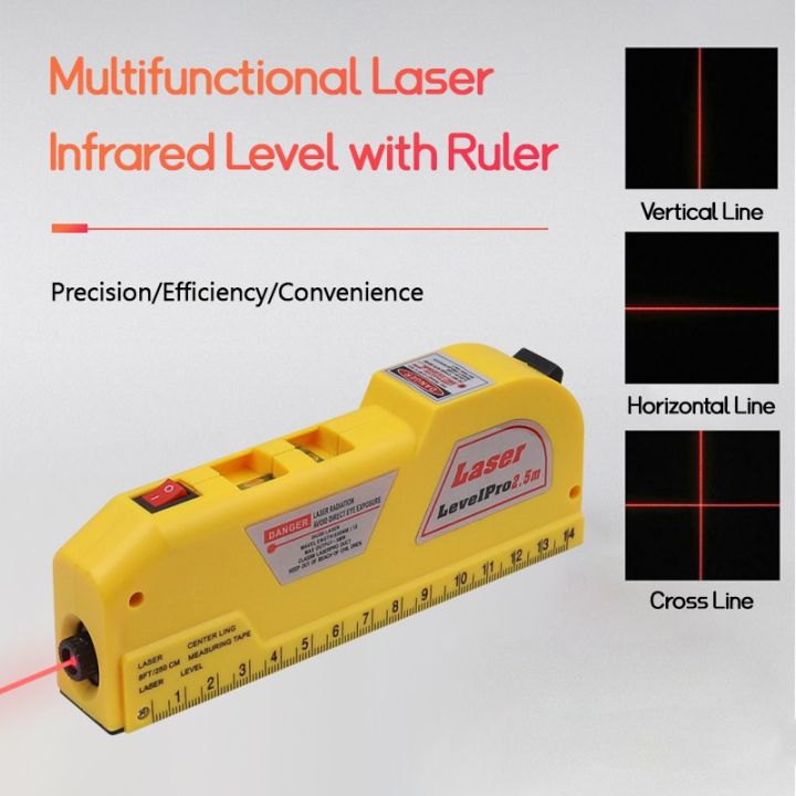 Laser Ruler Measuring Tool Horizontal Ruler Woodworking Tape Measure ...