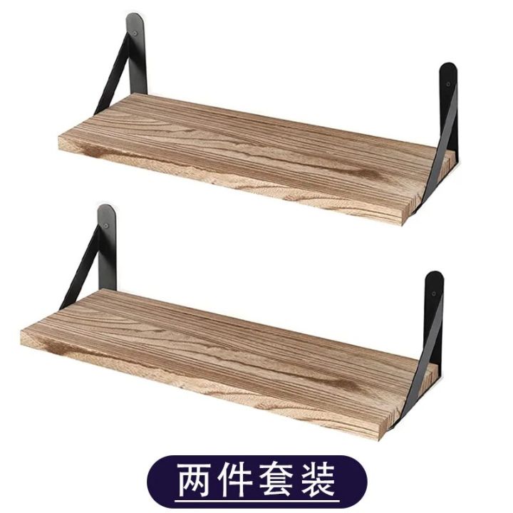 wall rack 2 Pcs/set Solid Wooden Shelf Floating Shelf Wall Shelves Home ...