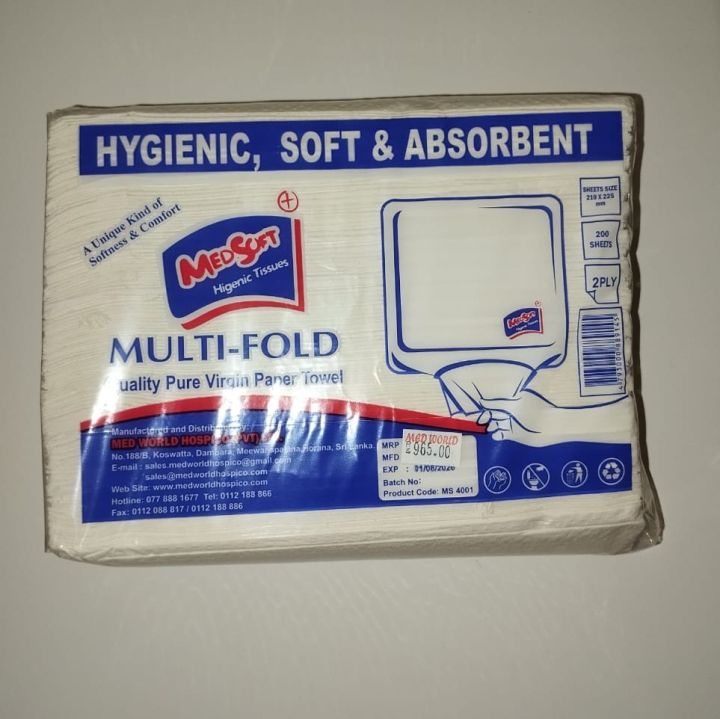 Med Soft Multi Fold Hand Towel 4 packs | Daraz.lk