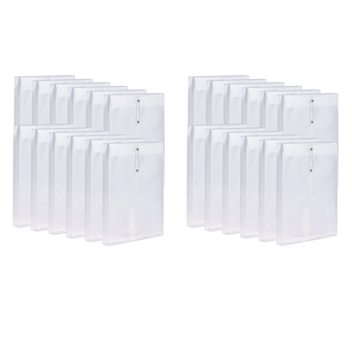 24 Pack Clear Plastic Envelopes Poly Envelopes Expandable Files ...