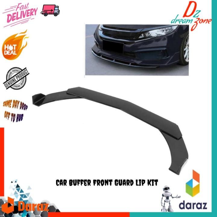 Car Buffer Front Guard Lip Kit Gloss Black | Daraz.lk
