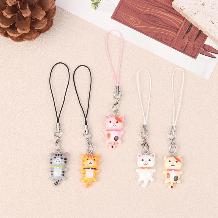 Lovely Cat Phone Chain Kawaii Cat Phone Lanyard Girl Y2k Cellphone ...