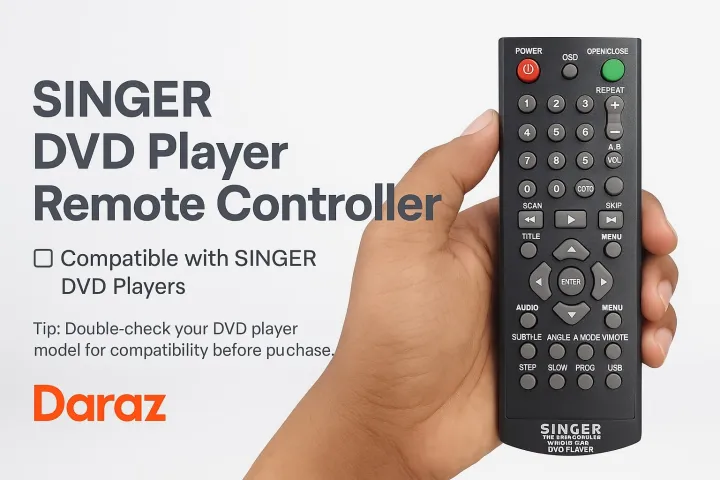 SINGER DVD PLAYER REMOTE CONTROLLER | Daraz.lk