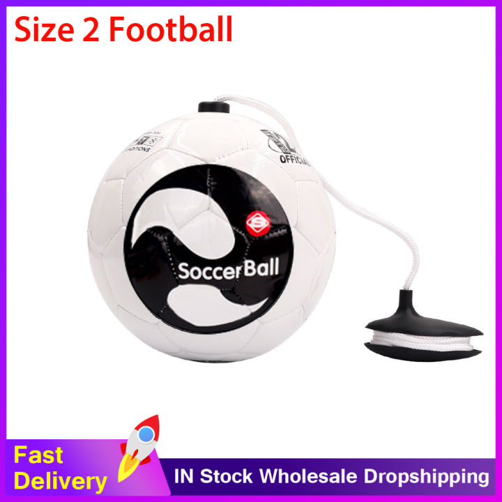 Size 2 Football Training Ball Kick Soccer Ball TPU Football Rope Touch ...