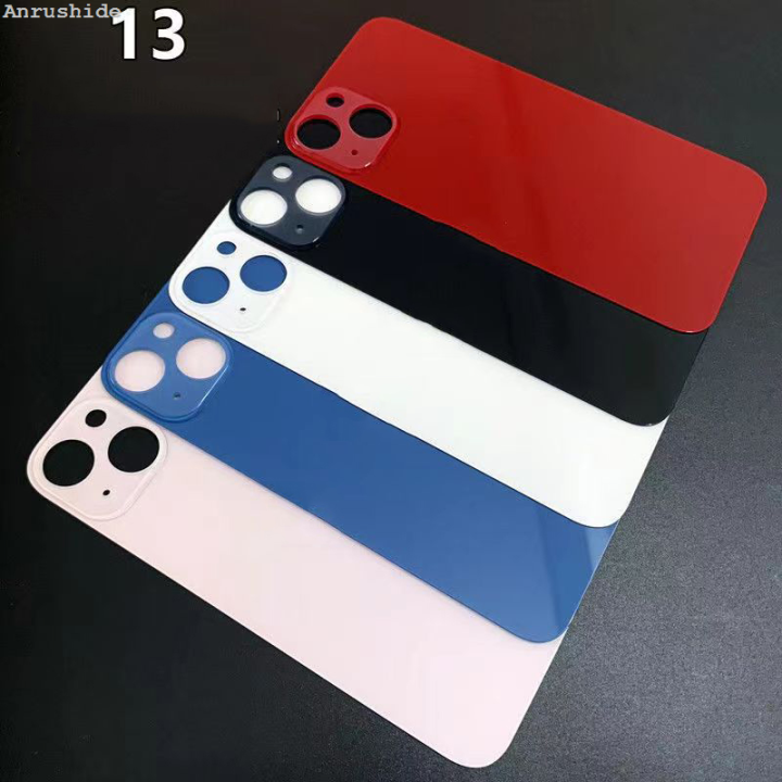 Anrushide For iPhone 13/13 mini Back Glass Panel Battery Cover Big ...