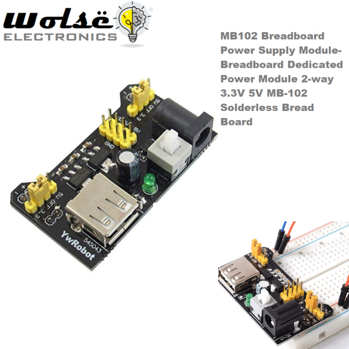 MB102 Breadboard Power Supply Module - Breadboard Dedicated Power ...