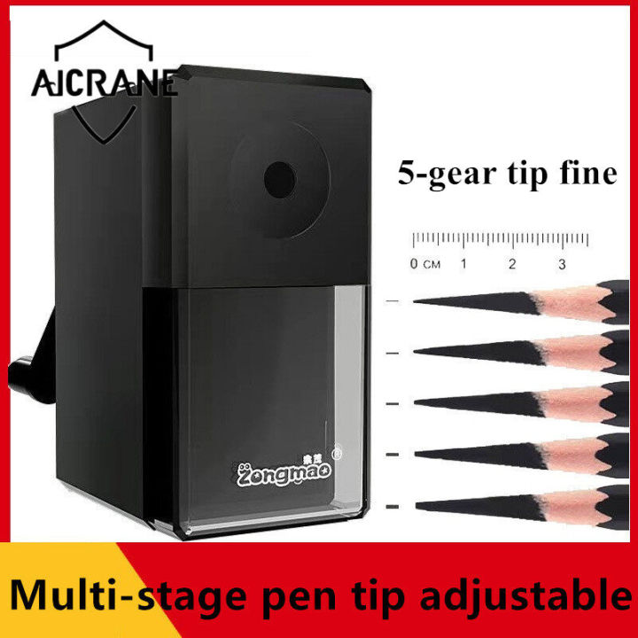 AICRANE Hand Crank Pencil Sharpener 5-gear tip fine sketch pencil ...