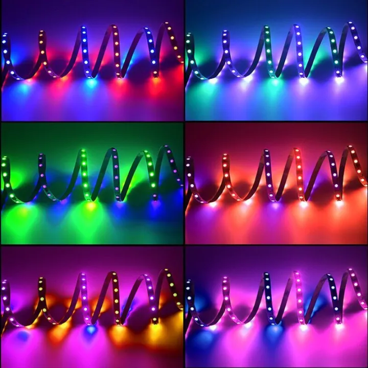 5V WS2812B Led Strip light Individually Addressable WS2812 Smart RGB ...