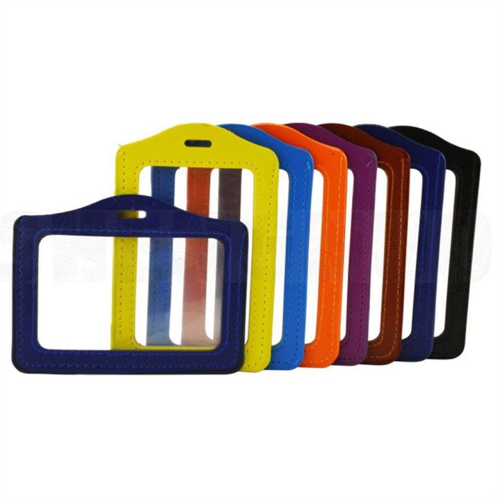 Pu Id Badge Case Transparent Work Identity Business Holder Bank Name ...