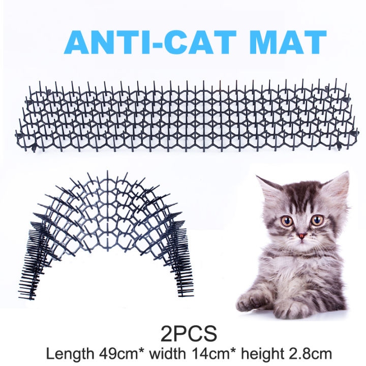 2Pcs Garden Prickle Strip Dig Stop Cat Repellent Deterrent Mat Spike ...