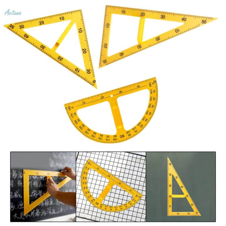 Large Math Geometry Ruler Angle Measurement Big Geometry Measurement ...