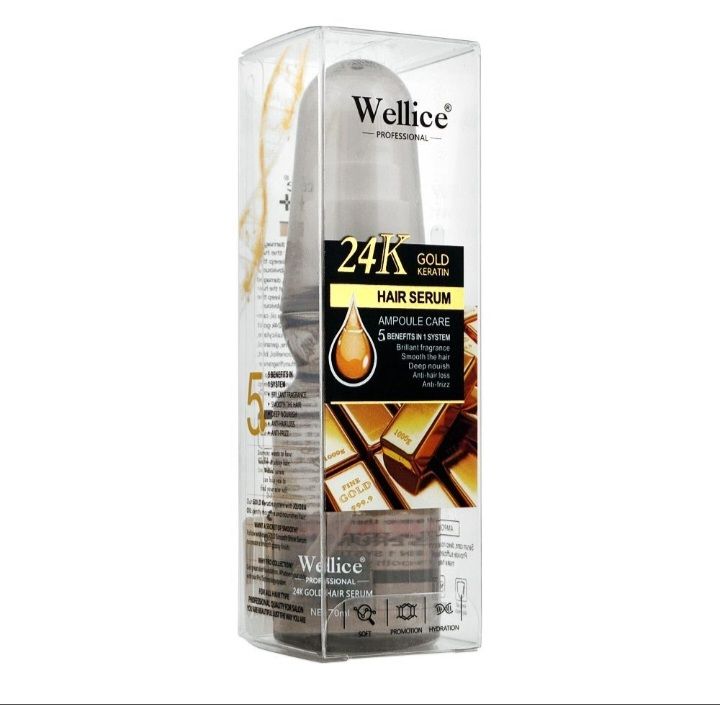 Wellice 24K Gold Keratin Hair Serum | Daraz.lk