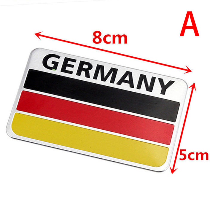3D Aluminium Auto Car Emblem Germany German Flag Logo Grille Badge ...