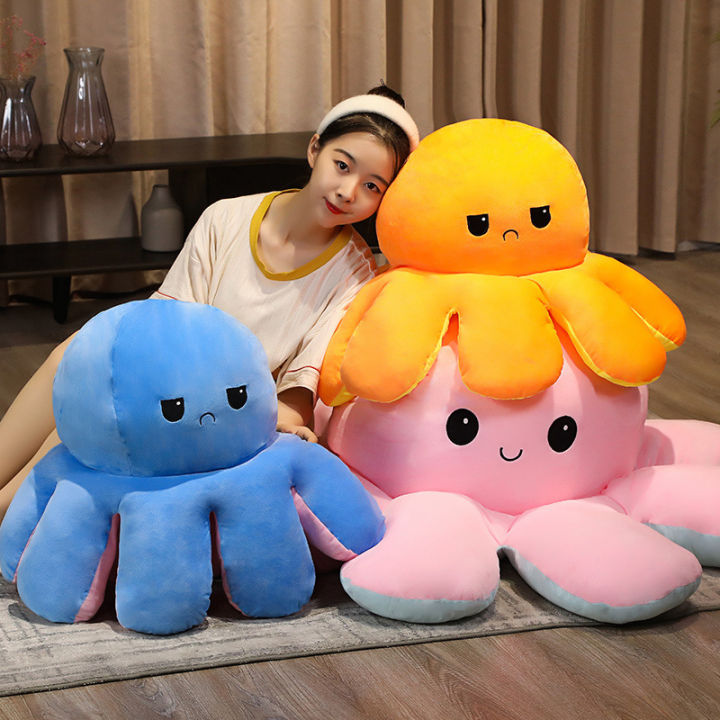 Flip Octopus Doll Flip Octopus Octopus Plush Toy Double-Sided Flip Doll ...