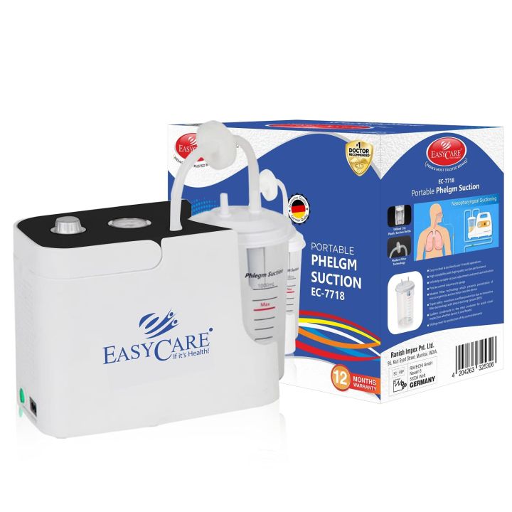 EASYCARE (German Tech.) Portable Phlegm Suction Machine , White | Daraz.lk