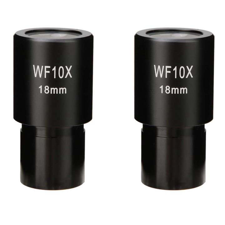 2pcs 10X Microscope Eyepiece Wide Angle Optical Lenses Adapter Field ...