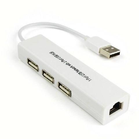 Usb 2.0 RJ45 10MB/100MB LAN+USB Hub (2 in 1) Adapter for PC Computer ...