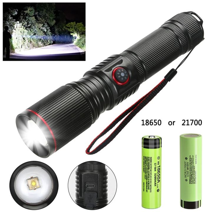 Aluminum Alloy White Laser Powerful LEP Flashlight 18650 or 21700 ...