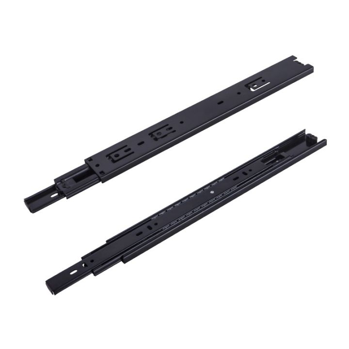 Wardrobe slide 1 pair cold rolled steel black drawer sliding rail with ...