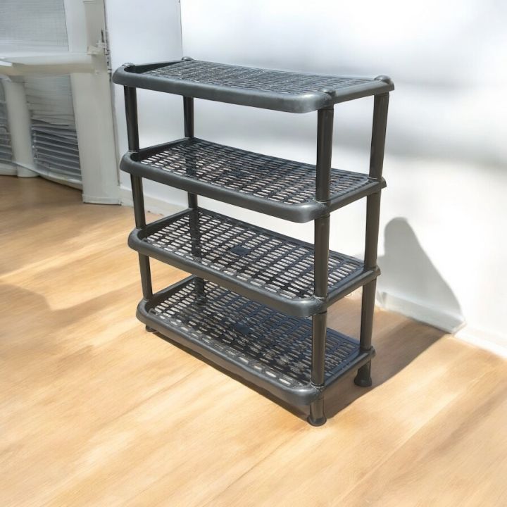 Ruby Neo 4-Layer Shoe Organizer – Modern Plastic Storage Rack | Daraz.lk