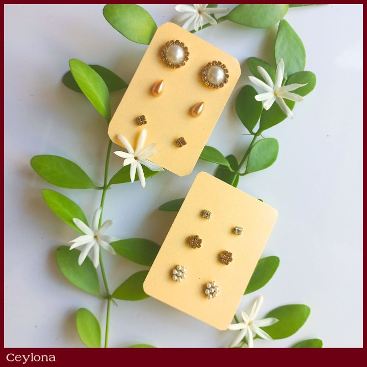 Ceylona Stud Earrings | Daraz.lk