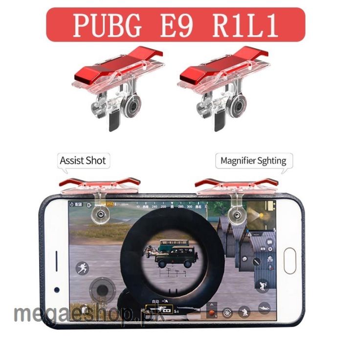 PUBG MobileTrigger E9/E9s Joystick L1R1 Controller Shooter PUBG/FORTNITE Mobile Game Controller ...