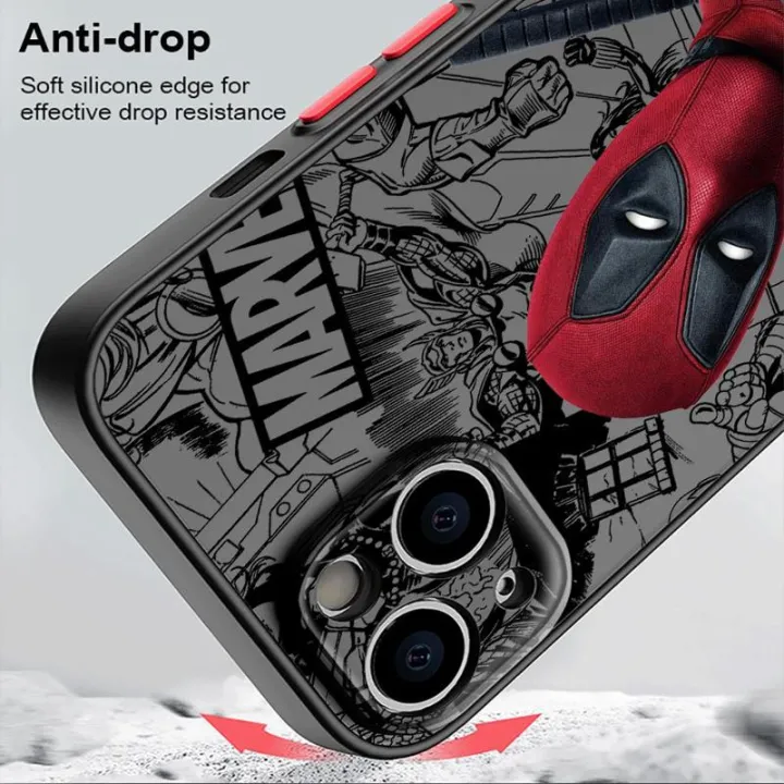 Mini 7Max 11Plus S for iPho Deadpool Phone Case for Marvelne 15 E XR 14 ...