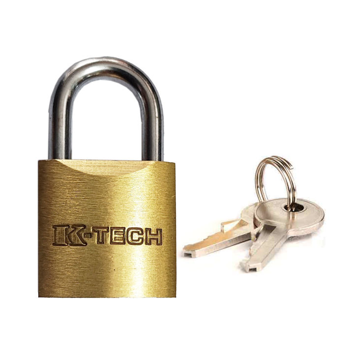 Padlock 25mm (1") brass pad lock with 2 brass keys K-TECH brand | Daraz.lk