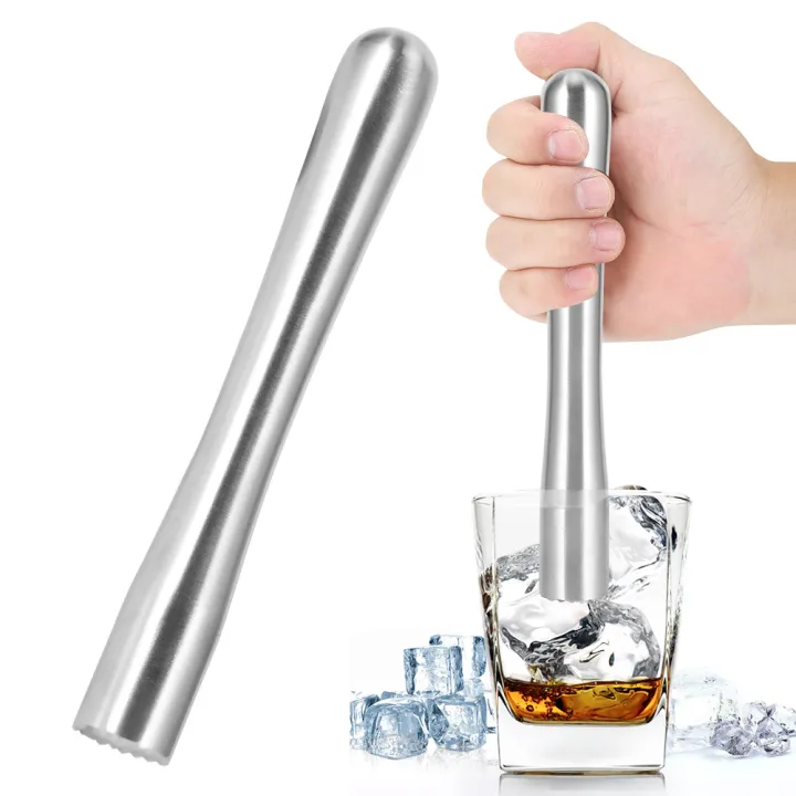 Stainless Steel Mixing Muddler Shaker With Crushing Drink Fruit Muddler ...
