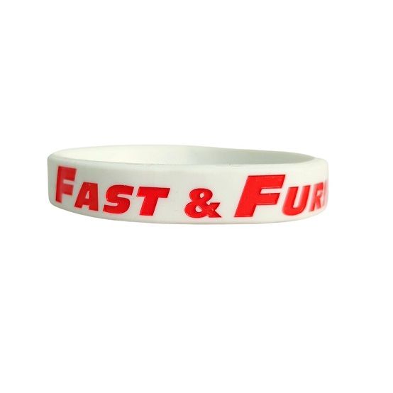 Fast & Furious White Silicone Mens & Womens Unisex hand band Wristband ...