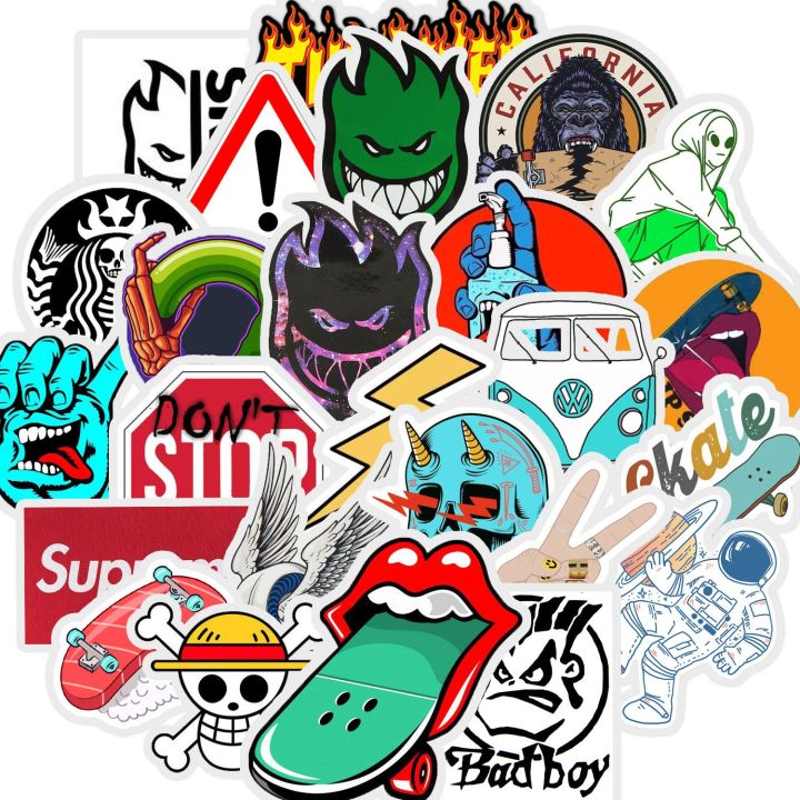 20/40pcs Fashion Brand Stickers Logo Signs Symbols Stickers for Laptop ...