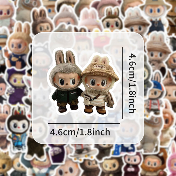 Graffiti Decoration Notes 10/30/60 Pieces Labubu Stickers Cute Cartoon ...