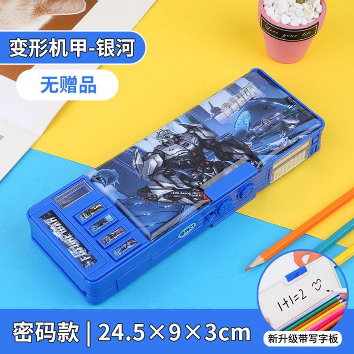 Transformable Mecha Stationery Box Boys Password Lock Multifunctional ...