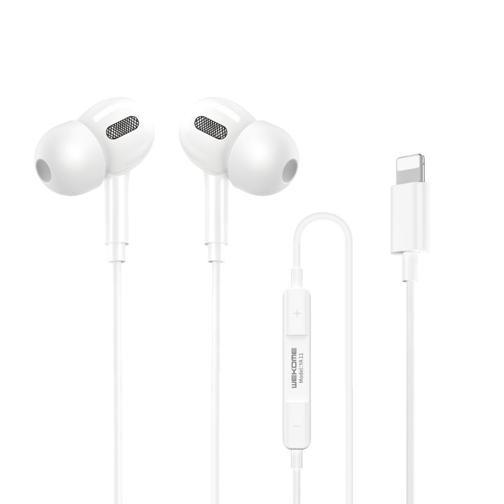(New) WK YA11 8 Pin Interface Wired Earphone,Length: 1.2m (White ...