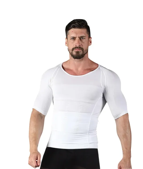 Good day Men Slimming Body Shaper Modeling Vest TShirt Fat Burning Men ...