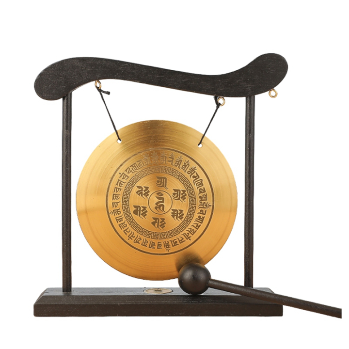 Mini Desktop Gong Table Wind Chime Percussion Instrument Cymbals Gongs ...