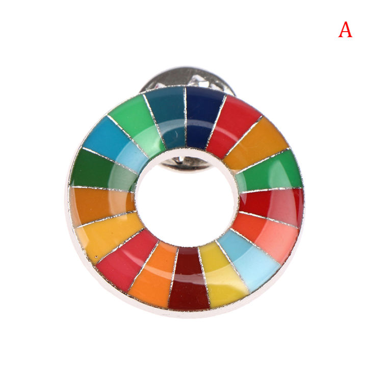 Enamal 17 Colors Sustainable Development Goals Brooch United Nations ...