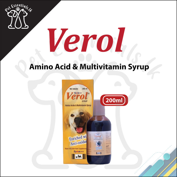 Verol (Amino acid & Multivitamin syrup) (For Cats & Dogs) | Daraz.lk