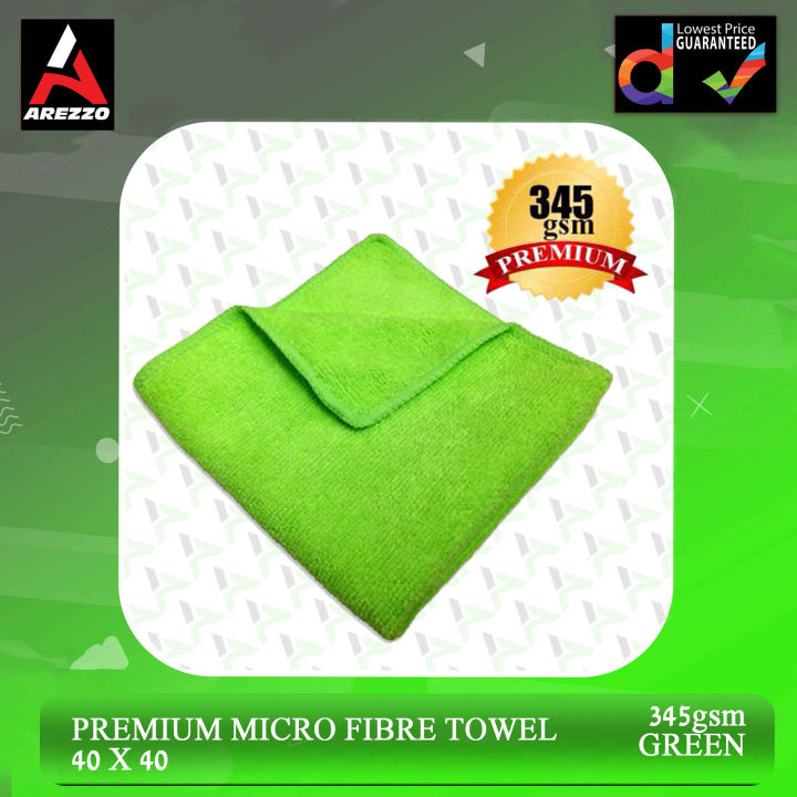 Professional Grade Premium Microfiber Towel cloth 1 Piece Green - 40x40 ...