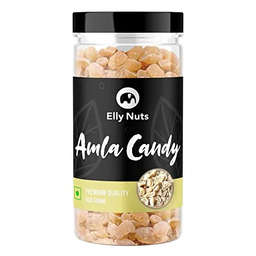 Elly Nuts Dry Sweet Amla Candy 500 gms (Indian Gooseberry) Dried Amla ...