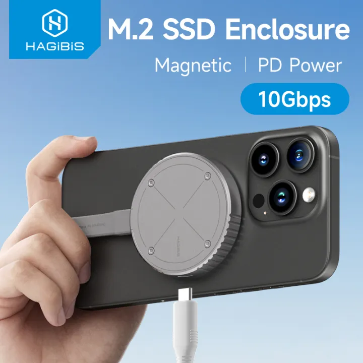 New style Hagibis Magnetic M.2 2230 NVMe SSD Enclosure Magsafe SSD Case ...