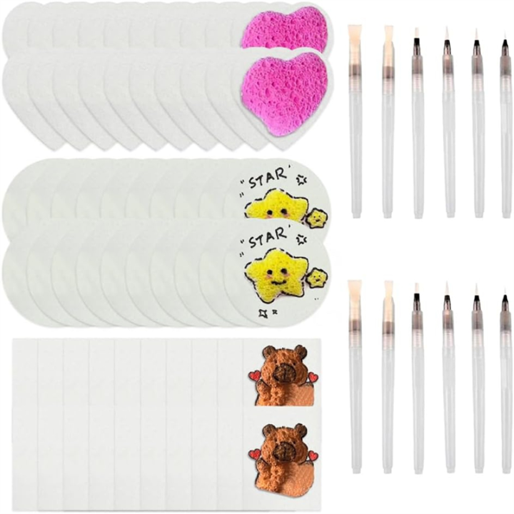 Magic Foam Texture Paper with 6 Water Pens, 3D Drawing Magic Canvas ...