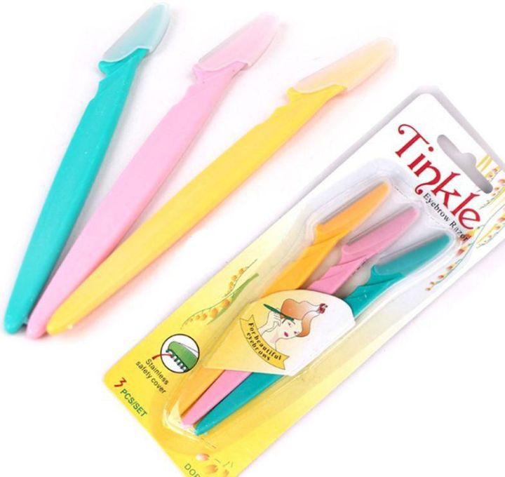 3 Pcs Tinkle Eyebrow Razor Set, Hair Trimmer ter Shaver and Tough up ...